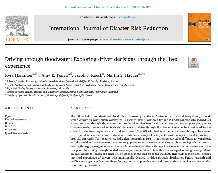 A/Prof Hamilton’s Paper Receives Research Excellence Award for Most Highly Cited – HaPI Research Lab