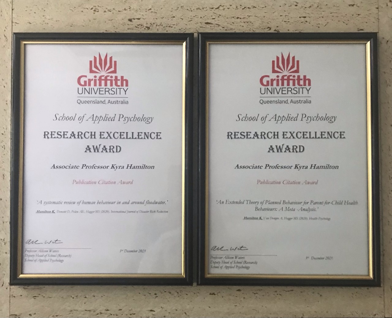 Research Excellence Award – Assoc/Prof Kyra Hamilton – HaPI Research Lab